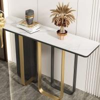 China Marble Console Tables With Polished Stainless Steel - Wholesale Deals for sale