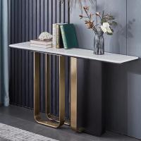 China Marble Console Tables With Polished Stainless Steel - Wholesale Deals for sale