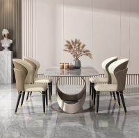 China Rectangle Shape Assemble Marble Dining Table For Hotel Purpose for sale