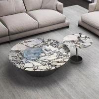 China Modern Marble Hotel Living Room Circular Combination Coffee Table for sale