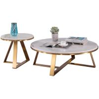 China Stainless Steel Circular Tea Table Suitable For Medium-Sized Rooms for sale