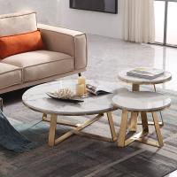 China Stainless Steel Circular Tea Table Suitable For Medium-Sized Rooms for sale