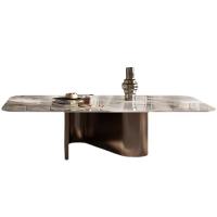 China Modern Stainless Steel Marble Square Living Room Coffee Table for sale