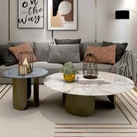 China Modern Stainless Steel  Living Room Combination Round Coffee Table for sale