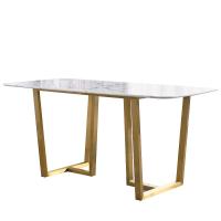 China Hotel Dining Table With Turntable Stainless Steel Legs 1.6M Length for sale