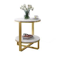 China Italian Minimalist Stainless Steel Marble Circular Sofa Edge Table for sale