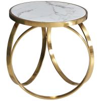 China Modern SEDIA Stainless Steel Side Table With Marble/Glass Top for sale