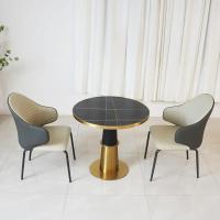 China Modern Style Stainless Steels Round Marble Hotel Negotiation Table for sale