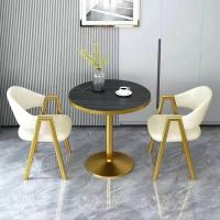 China Round Marble Negotiation Table Ideal For Hotels And Coffee Shops for sale