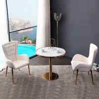 China Round Marble Negotiation Table Ideal For Hotels And Coffee Shops for sale