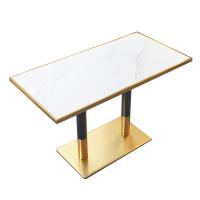 China Square Marble Top Stainless Steel Negotiating Table for Hotels for sale