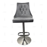 China Modern Style Barstools With Velvet Seat And Stainless Steel Frame for sale