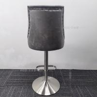 China Modern Style Barstools With Velvet Seat And Stainless Steel Frame for sale
