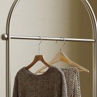 China Modern Luxury Gold / Silver Floor Coat Rack With Storage Cabinet for sale