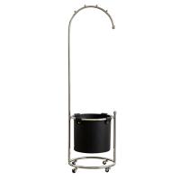 China Modern Simple Floor Rack Stainless Steel / PU Leather Organiser for sale