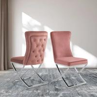 China Modern Design Velvet Upholstered Dining Room Furniture Chair for sale