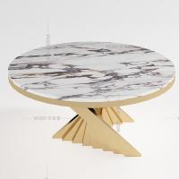 China Round Light Luxury Hotel Room Table 0.78 M Height for sale