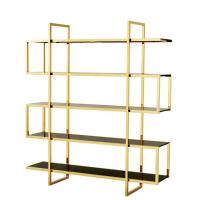 China Modern Minimalist Stainless Steel Bookshelf Customisable Floor To Ceiling for sale