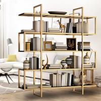 China Modern Minimalist Stainless Steel Bookshelf Customisable Floor To Ceiling for sale