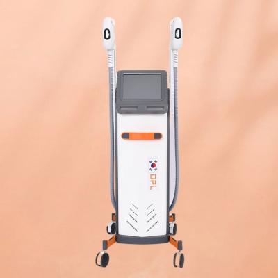 China Vertical Two Handles DPL IPL Body Hair Removal Machine 900w for sale
