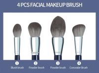 China Microcrystalline Silk Bristles Concealer Makeup Brush Kit With Wood Handle for sale