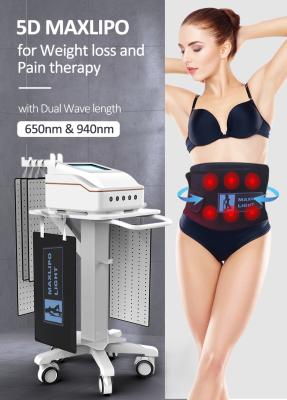 China 5D Maxlipo Salon Beauty Machine Laser Lipo Machine 650nm 940nm for sale
