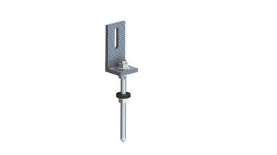 China Hanger Bolt Solar Panel Mounting Brackets for Metal Roof - 88 M/S Wind Load, 1.5 KN/M² Snow Load for sale