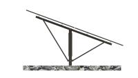 China Single Pile Steel Solar Ground Mounting System with 10-30° Angle Adjustment, 60 m/s Wind Load & 25-Year Design Life for sale