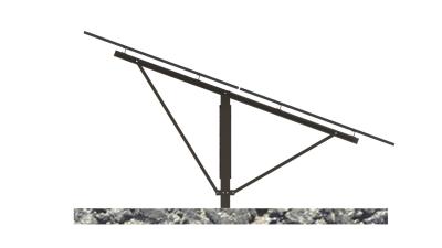 China Single Pile Steel Solar Ground Mounting System with 10-30° Angle Adjustment, 60 m/s Wind Load & 25-Year Design Life for sale