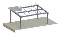China 4 Column Aluminum Solar Carport Structure - 60 m/s Wind Load, 1.5 kN/m² Snow Load, 25-Year Service Life for sale