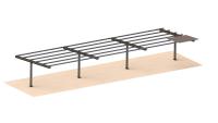 China Single Column HDG Steel Solar Carport Structure - 60 M/S Wind Load, 25 Year Service Life, Custom Dimensions for sale