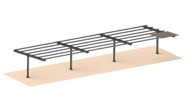 China Single Column HDG Steel Solar Carport Structure - 60 M/S Wind Load, 25 Year Service Life, Custom Dimensions for sale