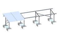 China Aluminum Frameless Flat Roof Solar Mounting System - 60 M/S Wind Load, 1.2 KN/M² Snow Capacity for Commercial Applications for sale