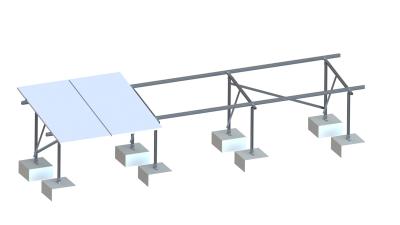 China Aluminum Frameless Flat Roof Solar Mounting System - 60 M/S Wind Load, 1.2 KN/M² Snow Capacity for Commercial Applications for sale