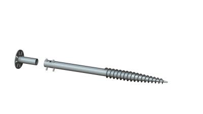 China Q235B HDG Adjustable Ground Mount Solar Rack Screw Panel Structure 76mm Diameter 25-Year Lifespan for sale