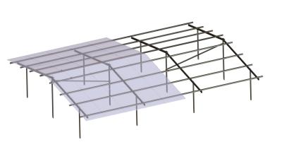 China Ramming Pile Ground Mount Solar System with 60 M/S Wind Load and 25-Year Design Life - HDG Steel Frame for sale