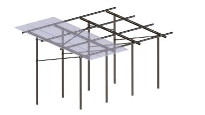 China Pile Driven HDG Steel Solar Ground Mount Racking System 60m/s Wind Load 25 Year Design Life for sale