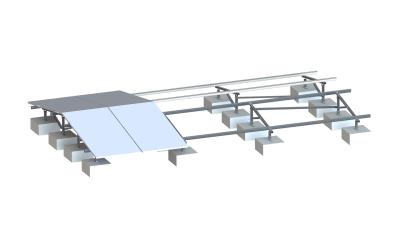 China AL6005-T5 Back-to-Back Flat Roof Solar Mounting System - 40 M/S Wind Load, 0.8 KN/M² Snow Load Capacity for sale