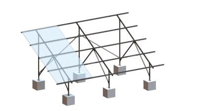 China Common Rail Steel Ground Mounting System for Solar Panels - 60 m/s Wind Load, 1.0 kN/m² Snow Load Capacity for sale
