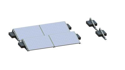 China AL6005-T5 Folding Tripod Solar Mounting System for Flat Roofs - 40 M/S Wind Load, 0.8 KN/M² Snow Capacity for sale