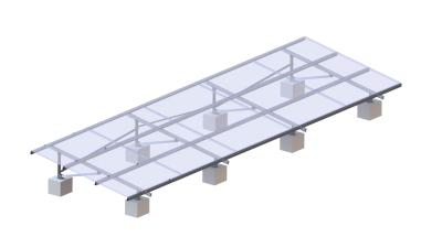 China 3xN Aluminum Ground Mounting System for Solar Panels - 88 M/S Wind Load, 2.0 KN/M² Snow Rating for sale