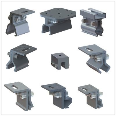 China A2 Photovoltaic Metal Roof Solar Mounting System Aluminum Clamp 50mm for sale