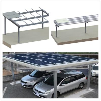 China AL6005 Aluminum Solar Carport Structure - 60 M/S Wind Load, 1.5 KN/M² Snow Load, 25 Year Service Life for sale