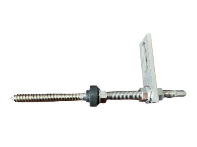 China Hanger Bolt M10x200 with Stainless Steel Plate 80x30x5 for Metal Roof Wooden Purlin Solar Mounting for sale
