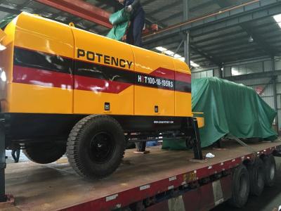 China Stationary Concrete Trailer Pump Diesel Power Type With 1800mm Stroke for sale