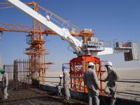 China Max Horizontal Reach 38m Concrete Placing Boom Electric Accurate Concrete Placement Boom for sale