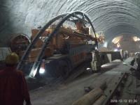 China Max Operating Height 13m Arch Installation Trolley 13 KW Rock Drill Power for sale