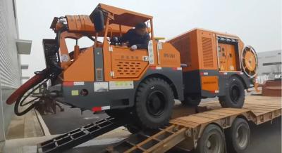 China 385mm Ground Clearance Robotic Wet Concrete Sprayer with 80m Cable Reel Length and Up To 8.5m Shotcrete Distance Upward for sale
