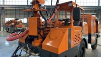 China Cummins Engine Powered Robotic Shotcrete Machine with 4 Sections and 3 Levels of Scalability Weighing Around 11t for sale