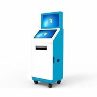 China 19 Inch Touch Screen Self Service Kiosk with 1920x1080 Resolution and A5 Printer ID Card Reader for sale